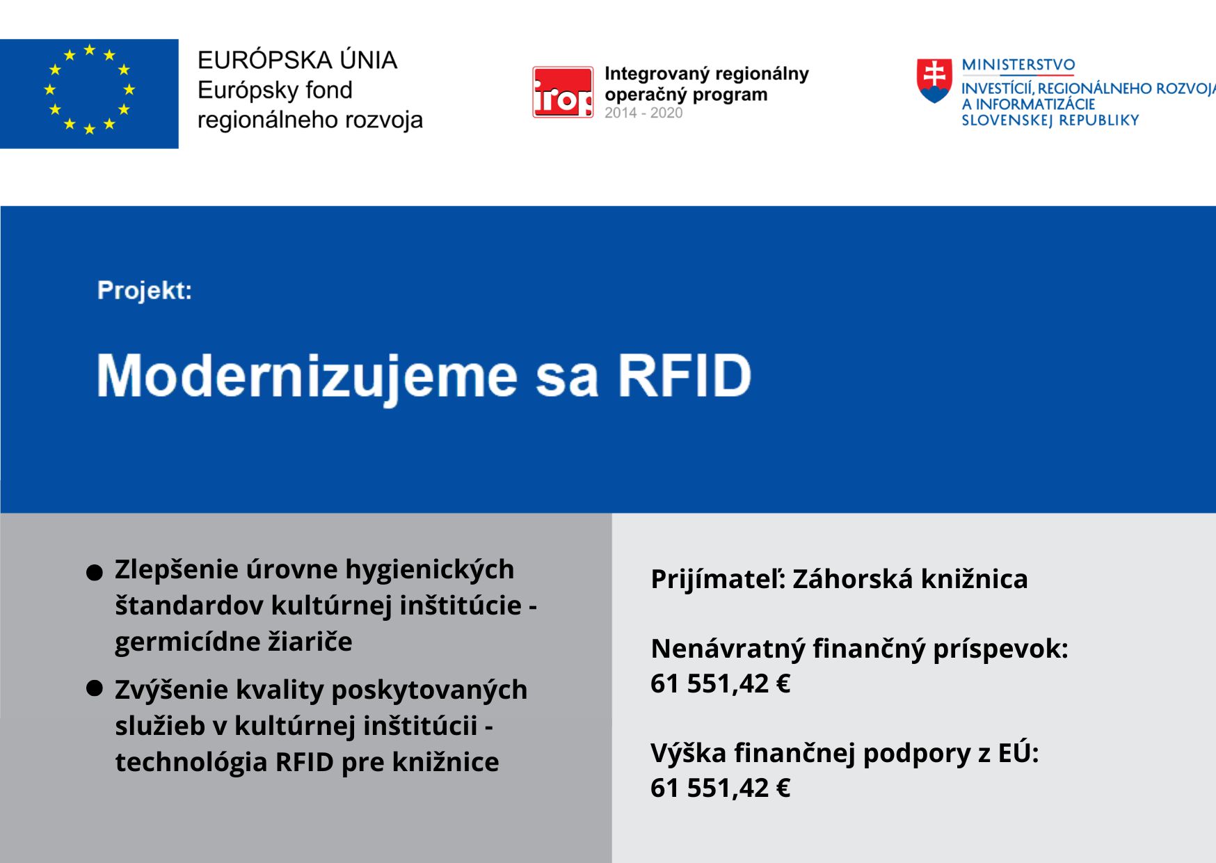 Záhorská knižnica Senica | Informovanie o projekte